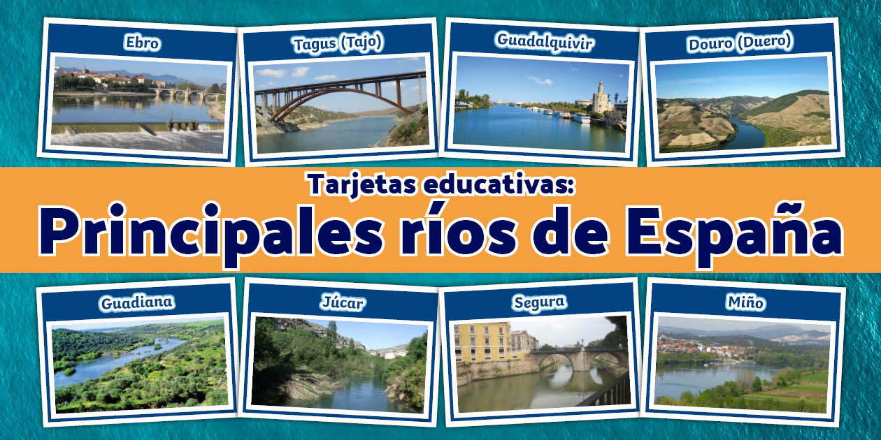 Tarjetas educativas: Principales ríos de España