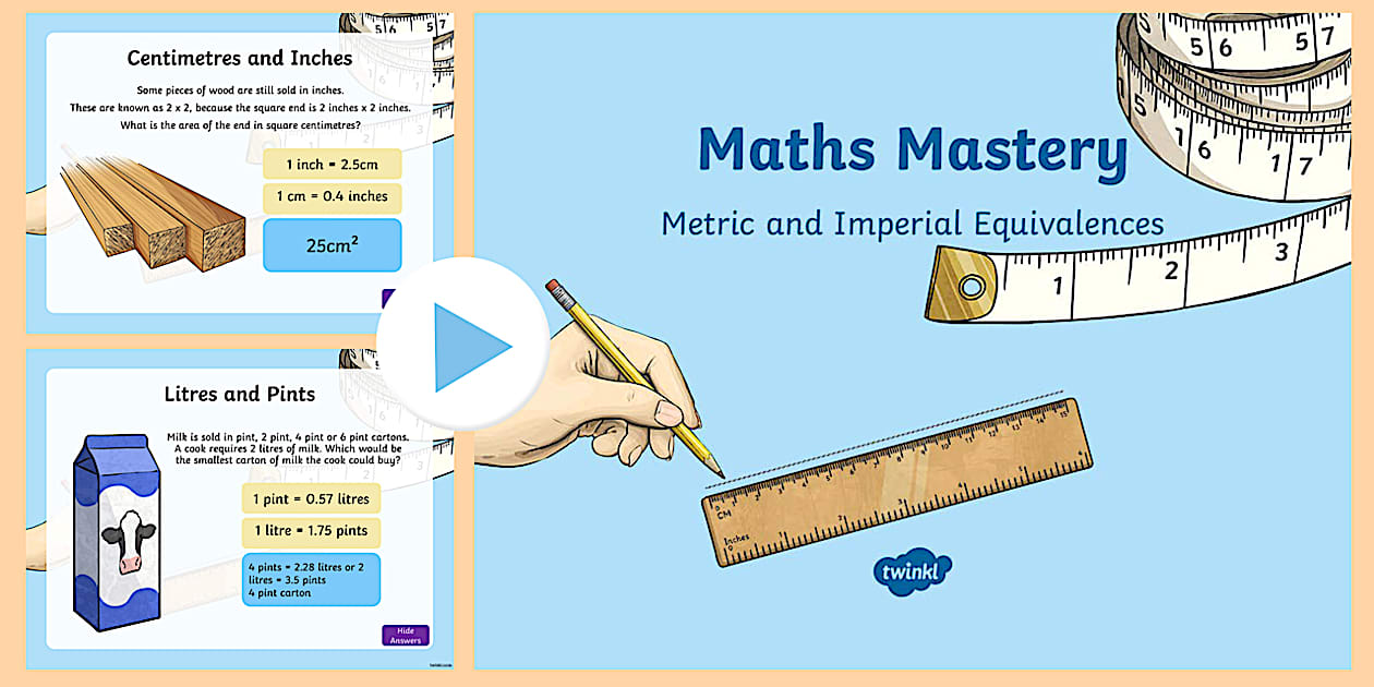 Measurement Metric and Imperial Equivalences Maths Mastery Activities