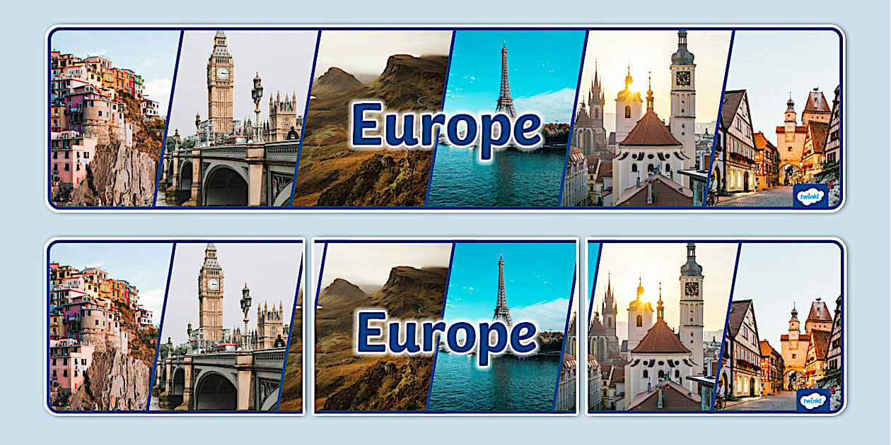 KS1 Europe Photo Display Banner (teacher made) - Twinkl