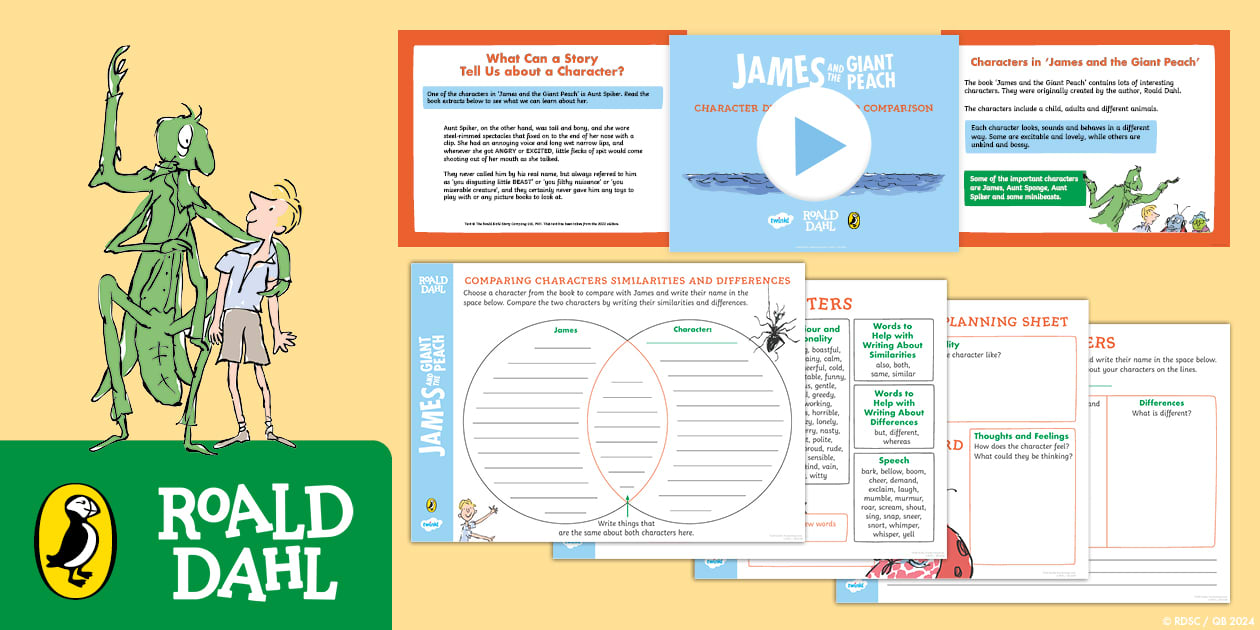 FREE! - 'James and the Giant Peach' Character Description Activity