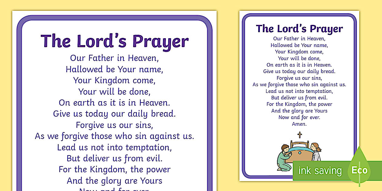 The Lord's Prayer Display Posters (teacher made) - Twinkl