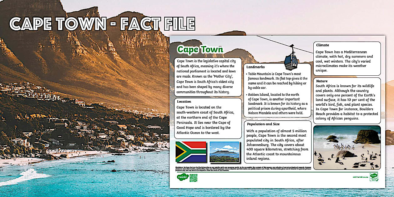 Intermediate Phase Social Sciences - Cape Town - Fact File (CAPS Aligned)