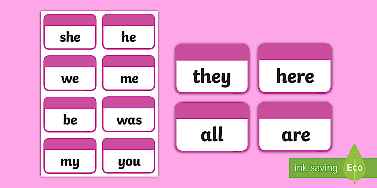 Editable Level 3 Tricky Words Flashcards (teacher made)