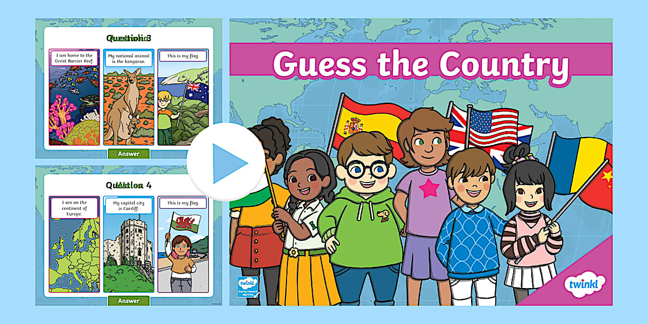 KS1 Guess the Country PowerPoint (teacher made) - Twinkl