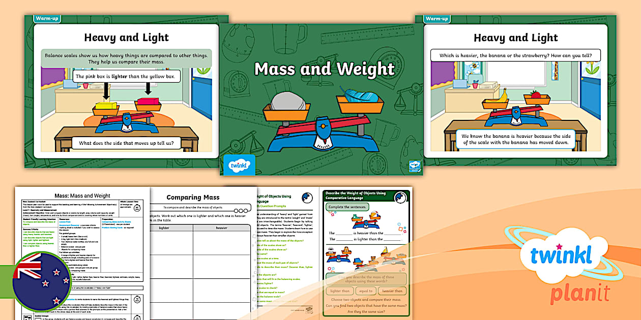 Level 1 Mass: Describe the Weight of Objects Using Comparative Language ...