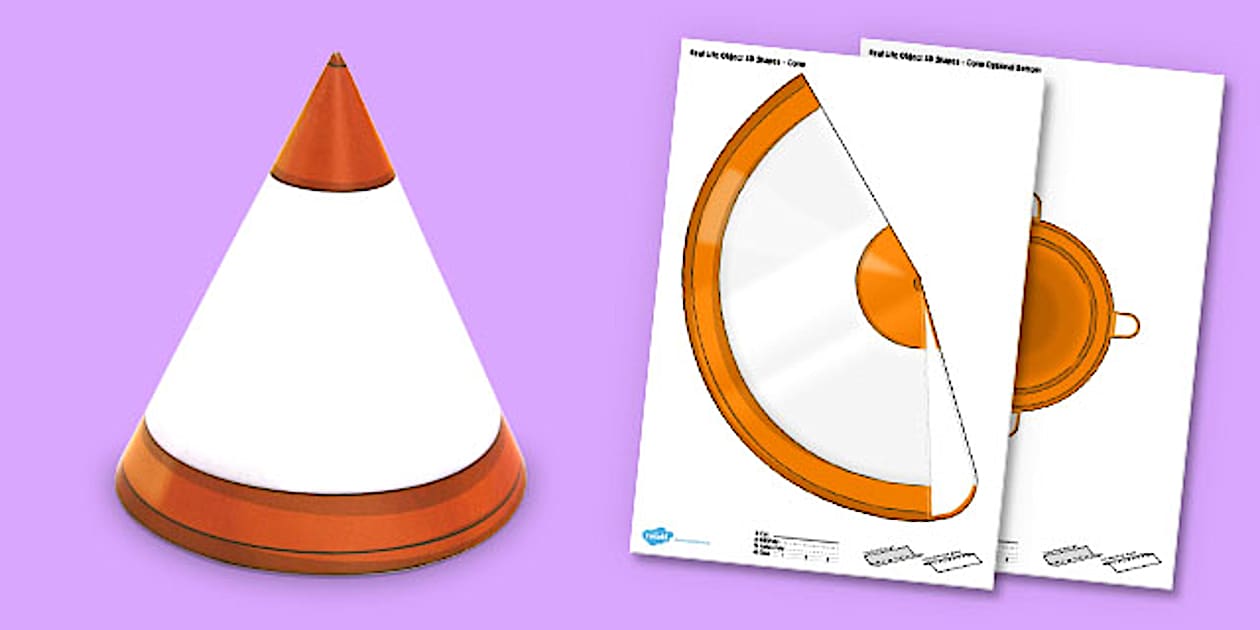 Real Life Object 3D Shapes Cone Paper Model (teacher made)