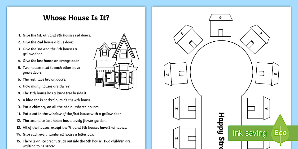 Whose House Is It? Activity (teacher made) - Twinkl