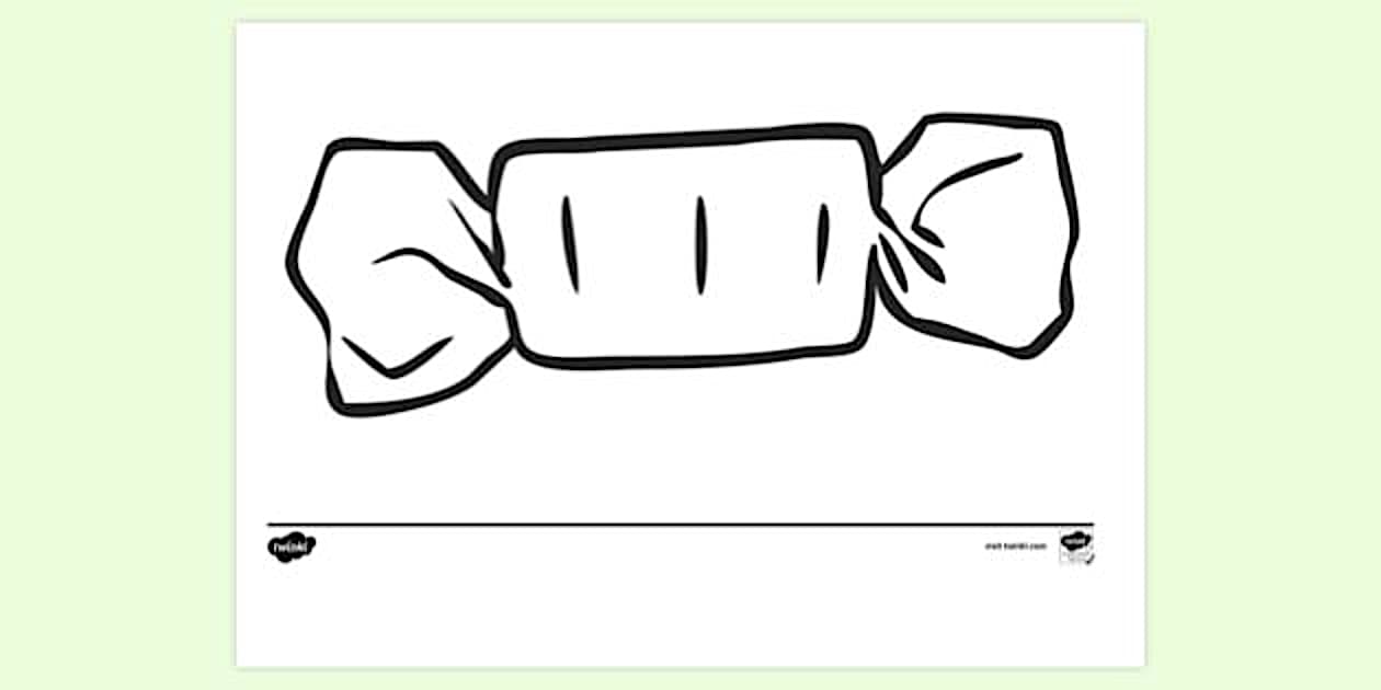 Wrapped Sweet Rectangle Colouring Sheet | Colouring Sheets