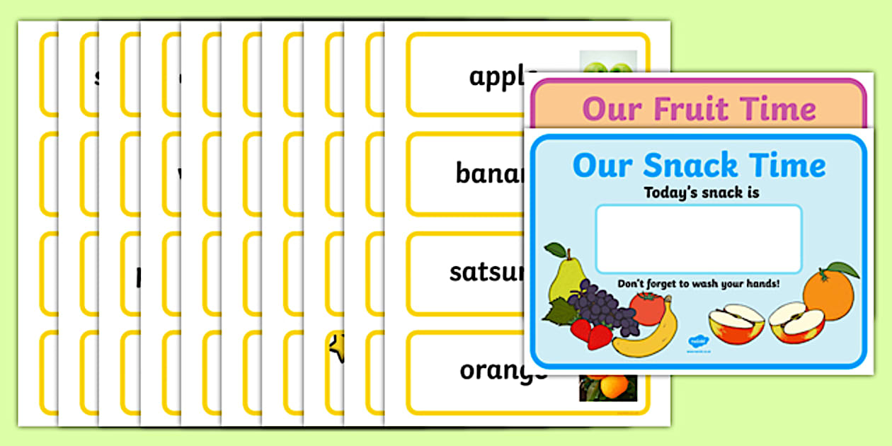 Snack Posters and Labels With Photographs (Teacher-Made)