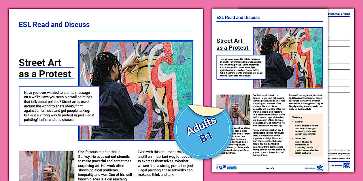 Street Art as Protest (teacher made) - Twinkl