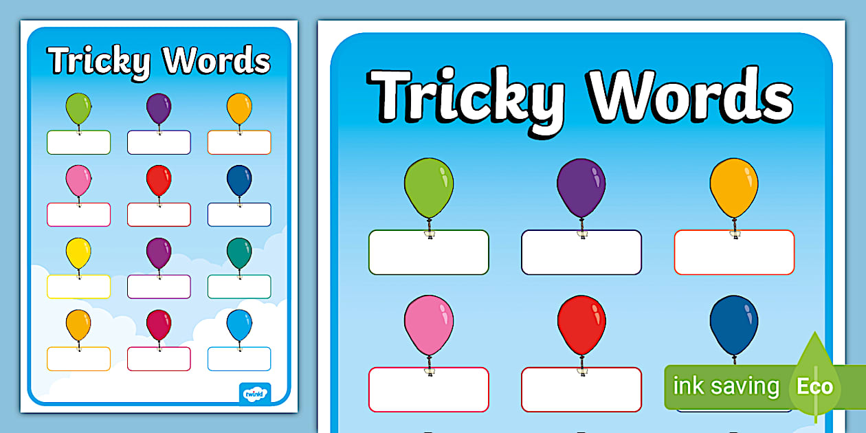 Tricky Words Display Poster (Teacher-Made) - Twinkl