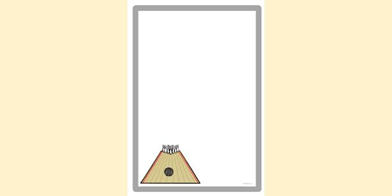 Bowling Pin Border | Page Borders | Twinkl