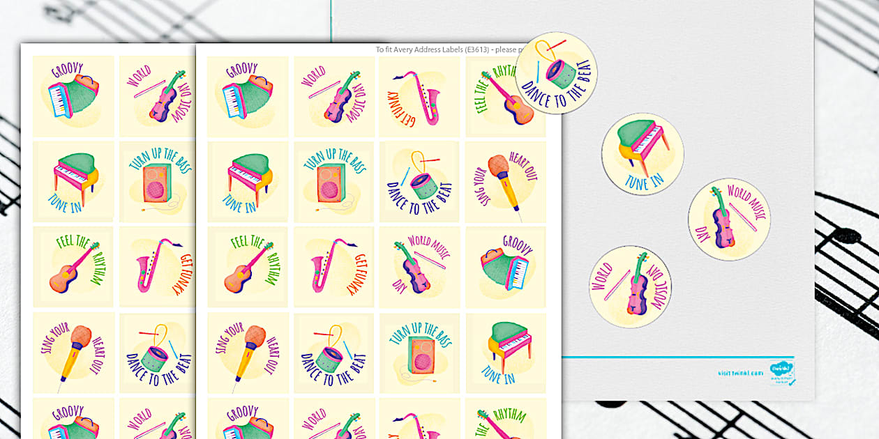 World Music Day - Celebration Stickers (teacher made)