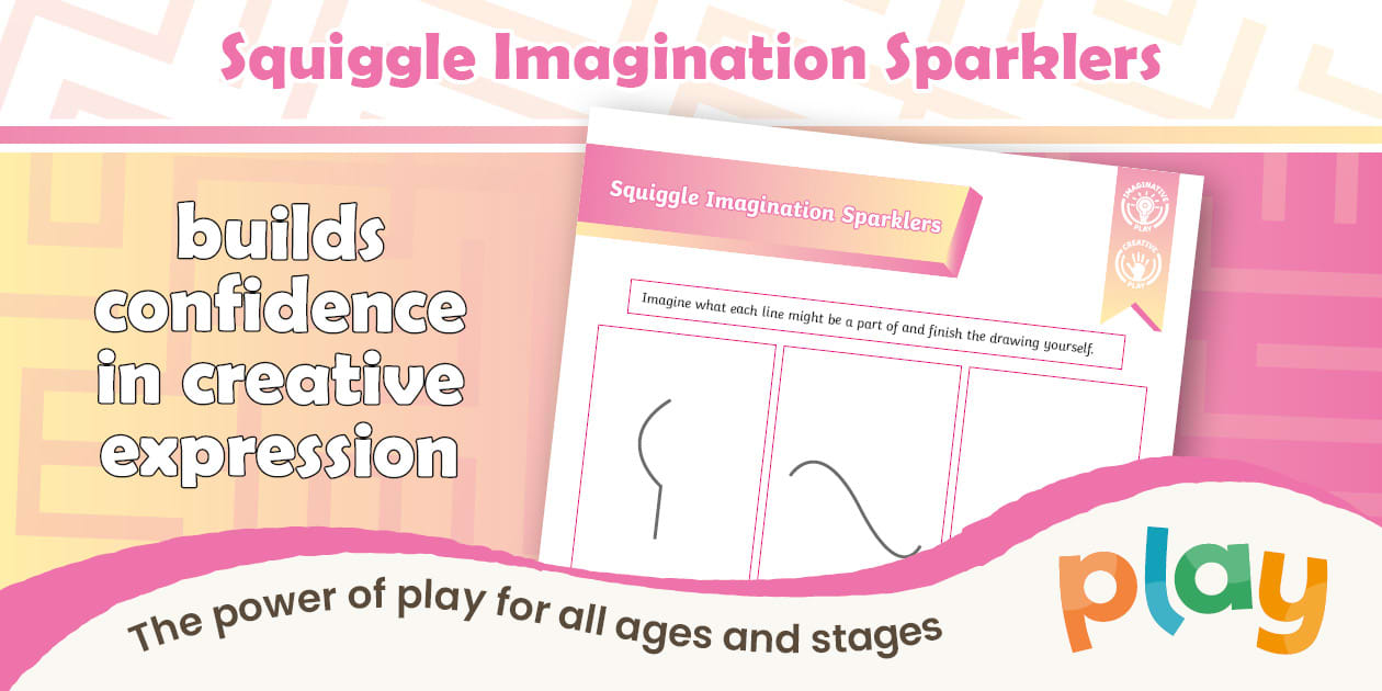 Squiggle Art Imagination Sparklers Activity Sheet
