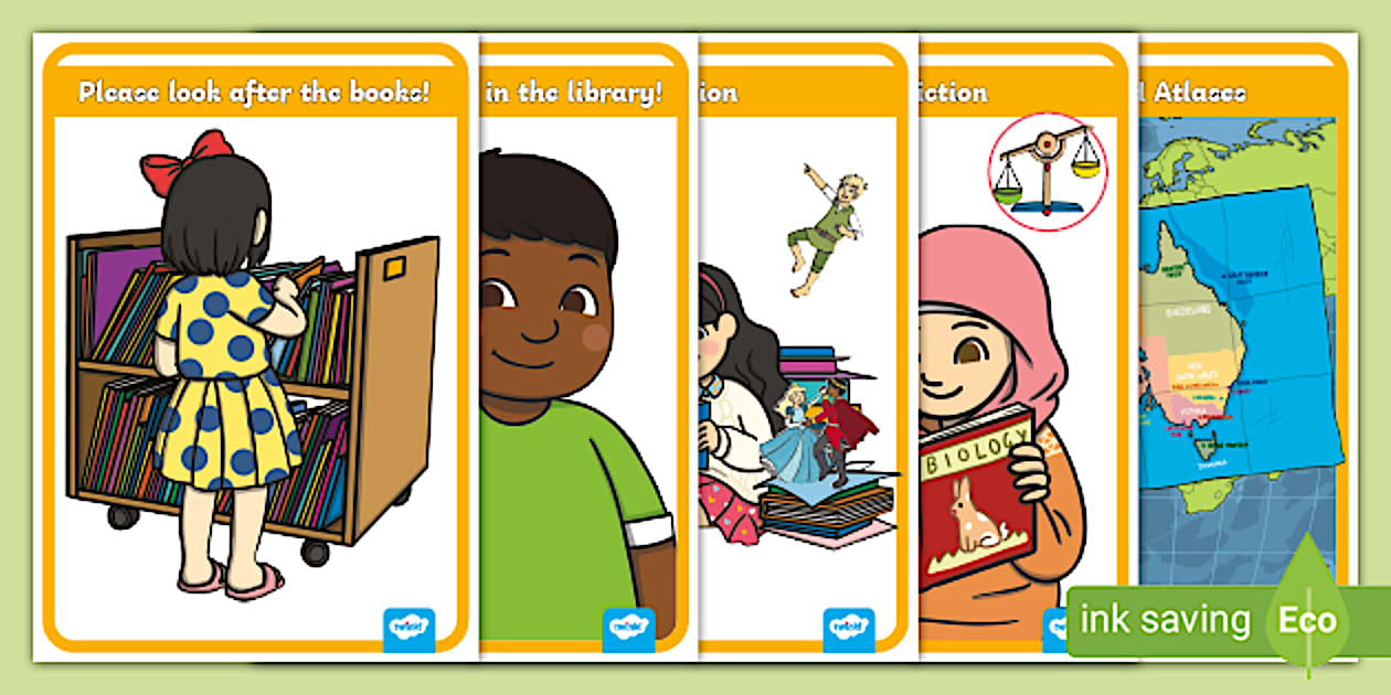 Library Role Play Display Posters (teacher made) - Twinkl