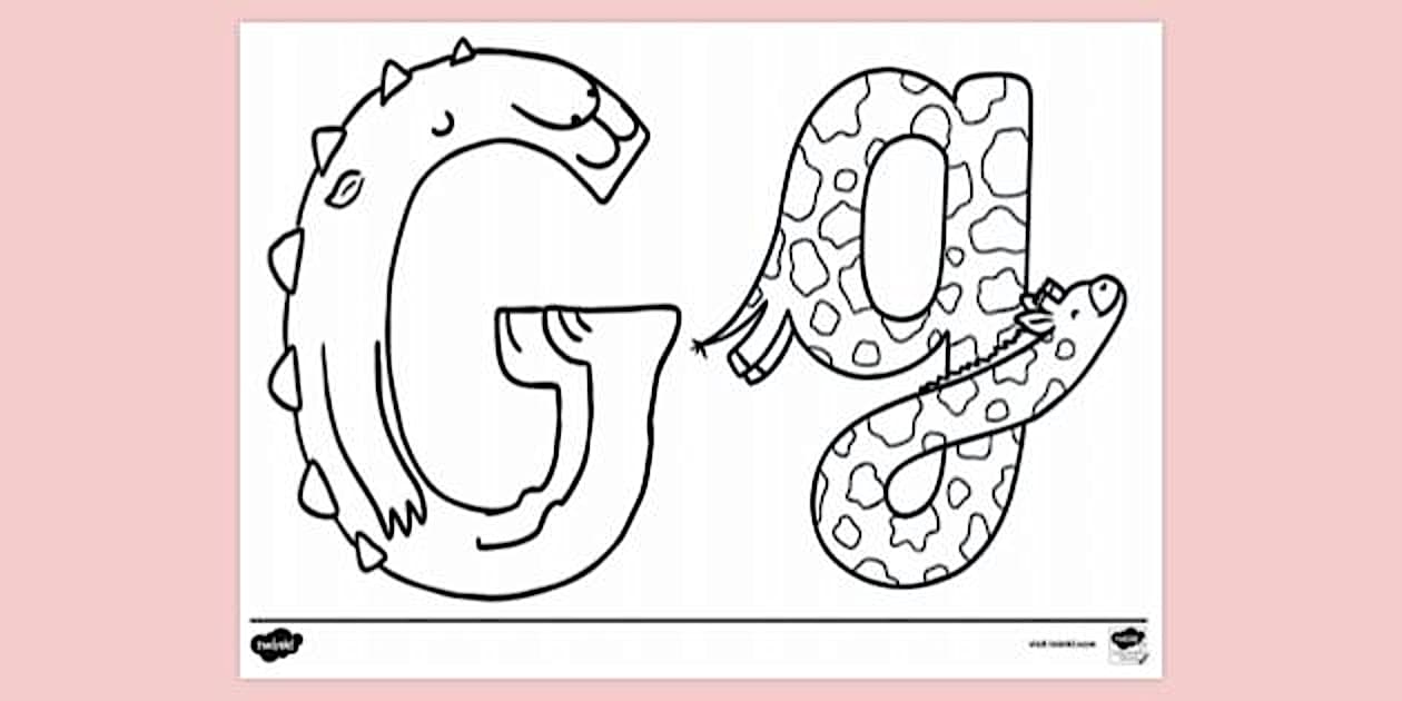 Letter G Colouring Page | Colouring Sheets | Twinkl - Twinkl
