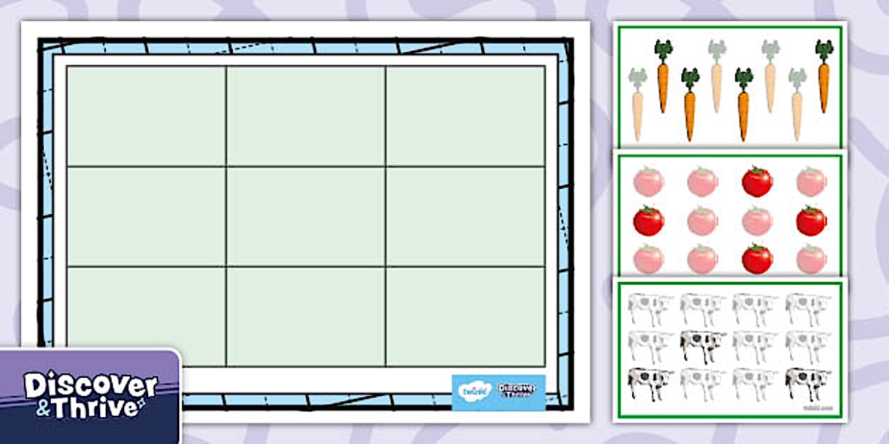 Farm Fractions Bingo Third Class (Teacher-Made) - Twinkl