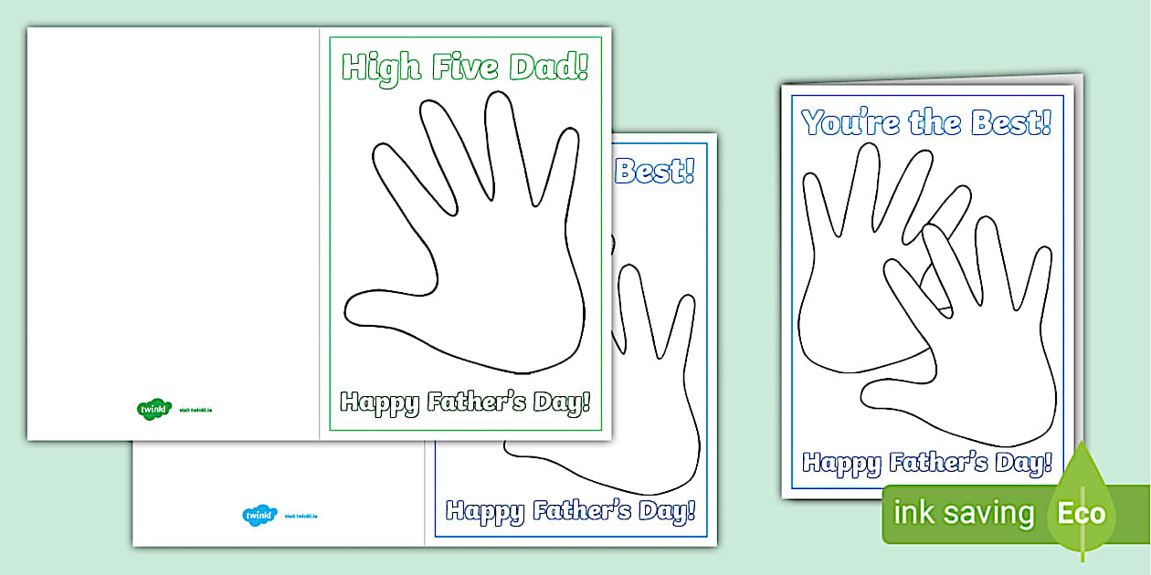 Handprint Father’s Day Cards | Printable | Twinkl - Twinkl