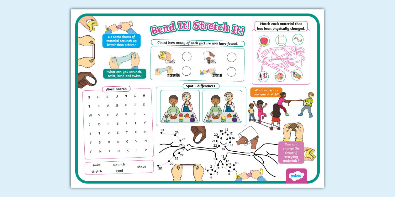 Bend It! Stretch It! Activity Mat (teacher made) - Twinkl
