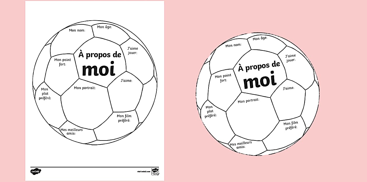 À propos de moi - Le ballon de football