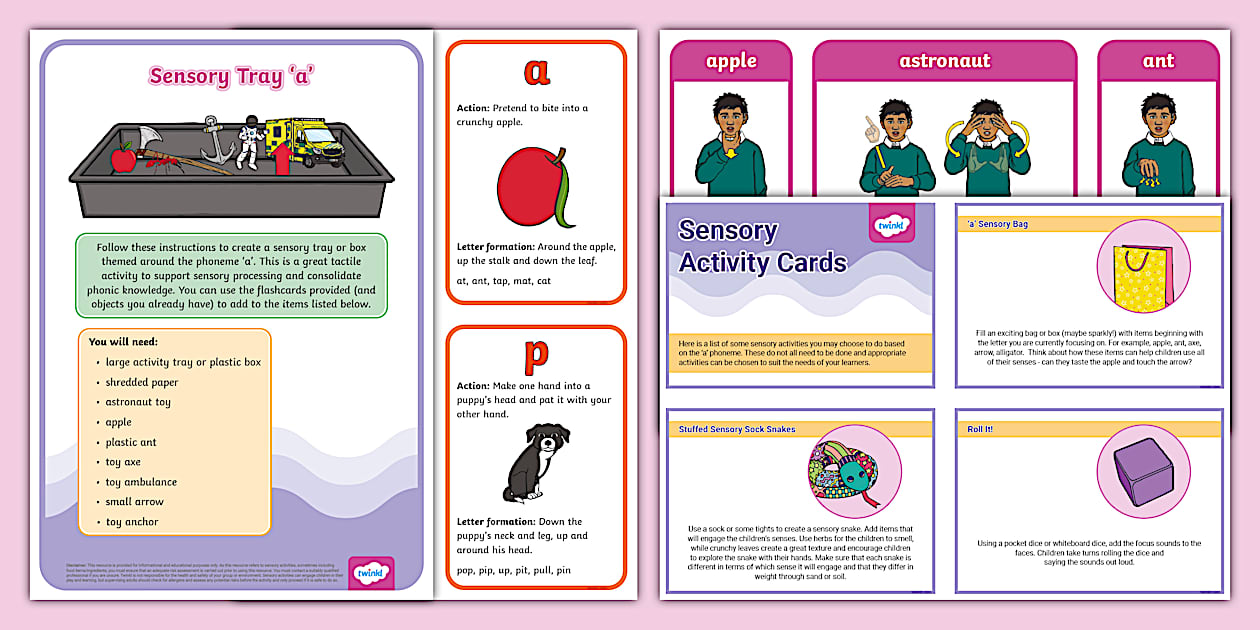 Sensory Pack 'A' (teacher made) - Twinkl