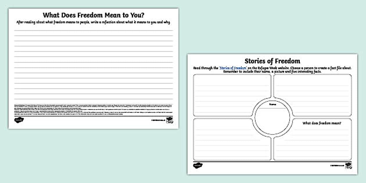 Refugee Week ‘Stories of Freedom’ Research Worksheet