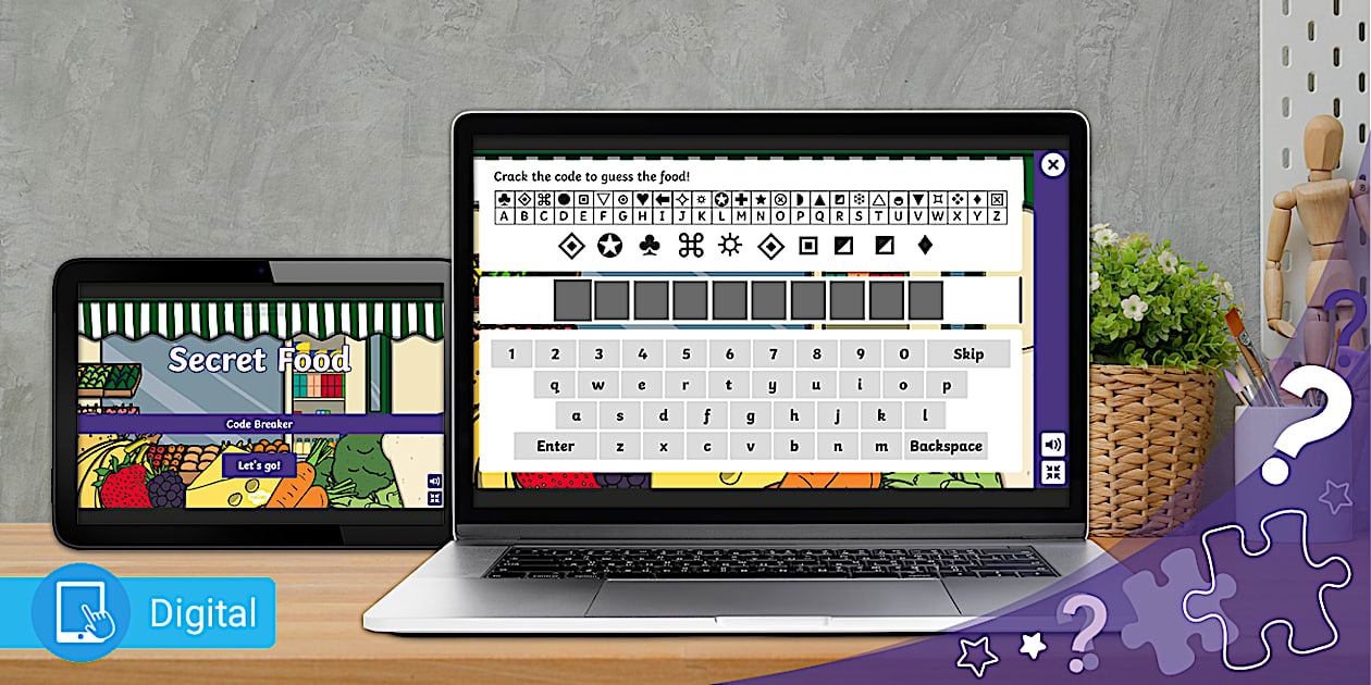 Secret Food Code Breaker Puzzle Game | Twinkl Go! - Twinkl