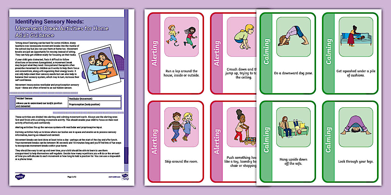 Identifying Sensory Needs: Movement Break Activities for Home