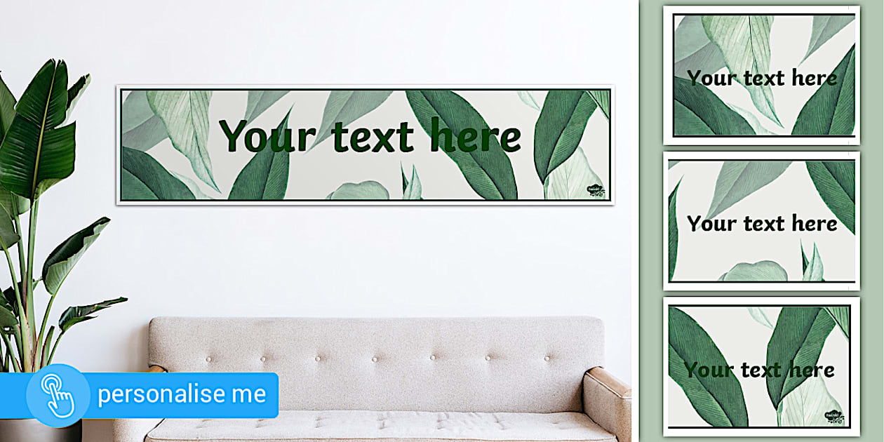 Botanical-Themed Editable Banner | Twinkl Party - Twinkl