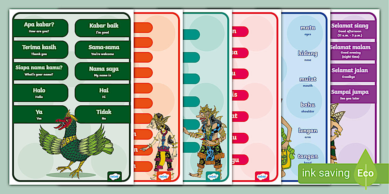 Indonesian Classroom Poster Pack