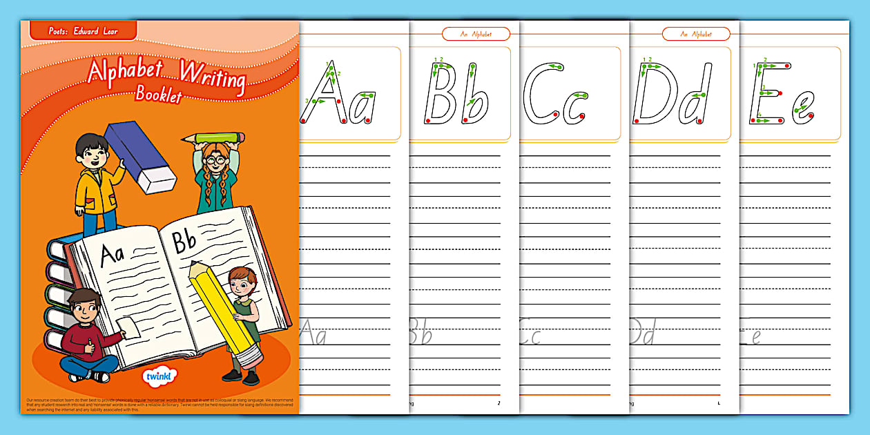 Edward Lear: Alphabet Writing Booklet (teacher made)