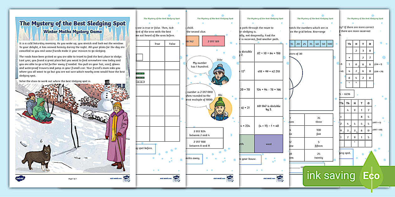 👉 Year 6 Winter SATs Revision Maths Mystery Game - Twinkl