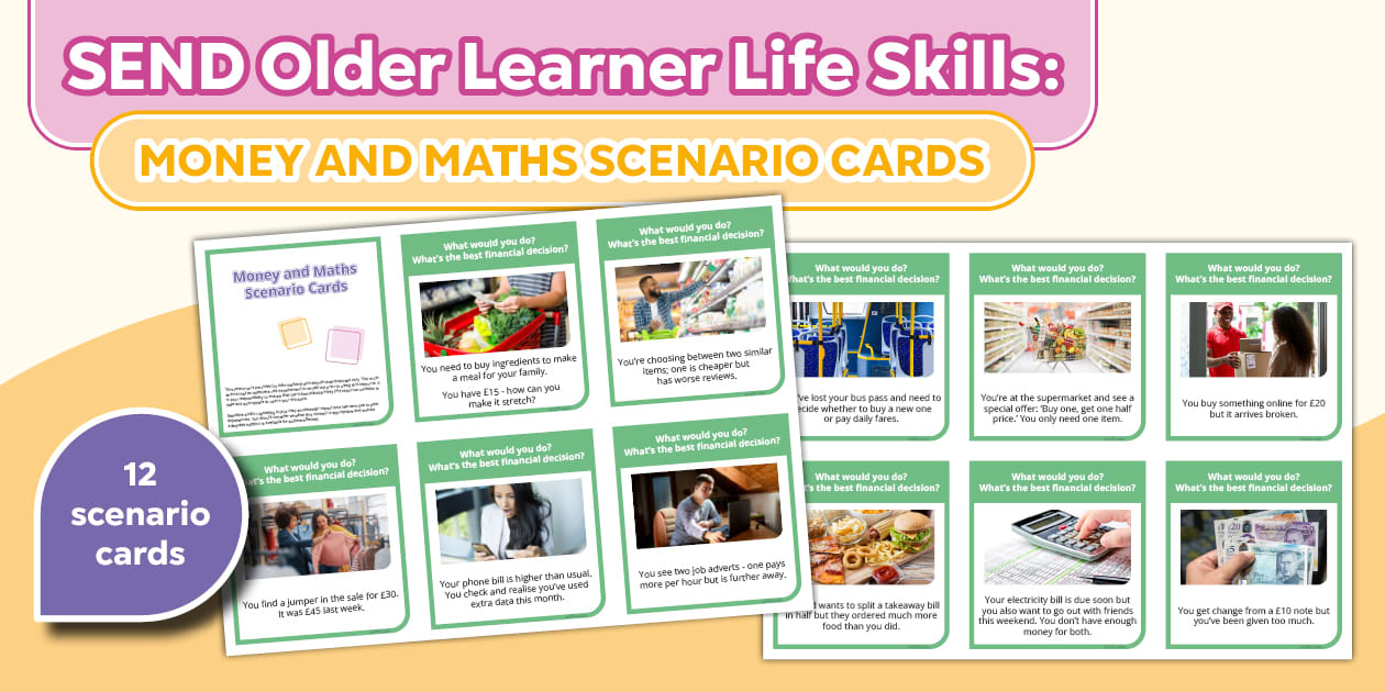 SEND Older Learner Life Skills Money and Maths Scenarios