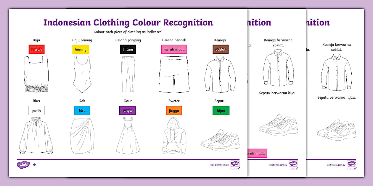 Clothes Colour Recognition - Indonesian