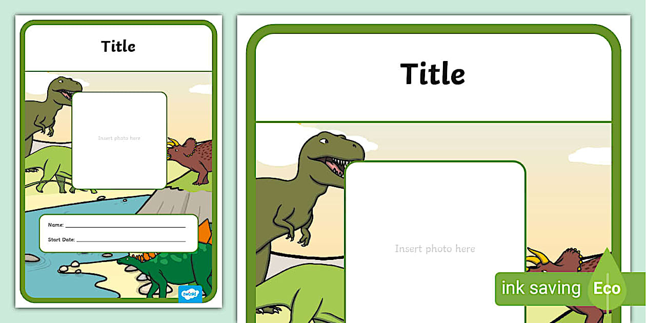 EYFS Editable Dinosaur-Themed Learning Journey Front Cover