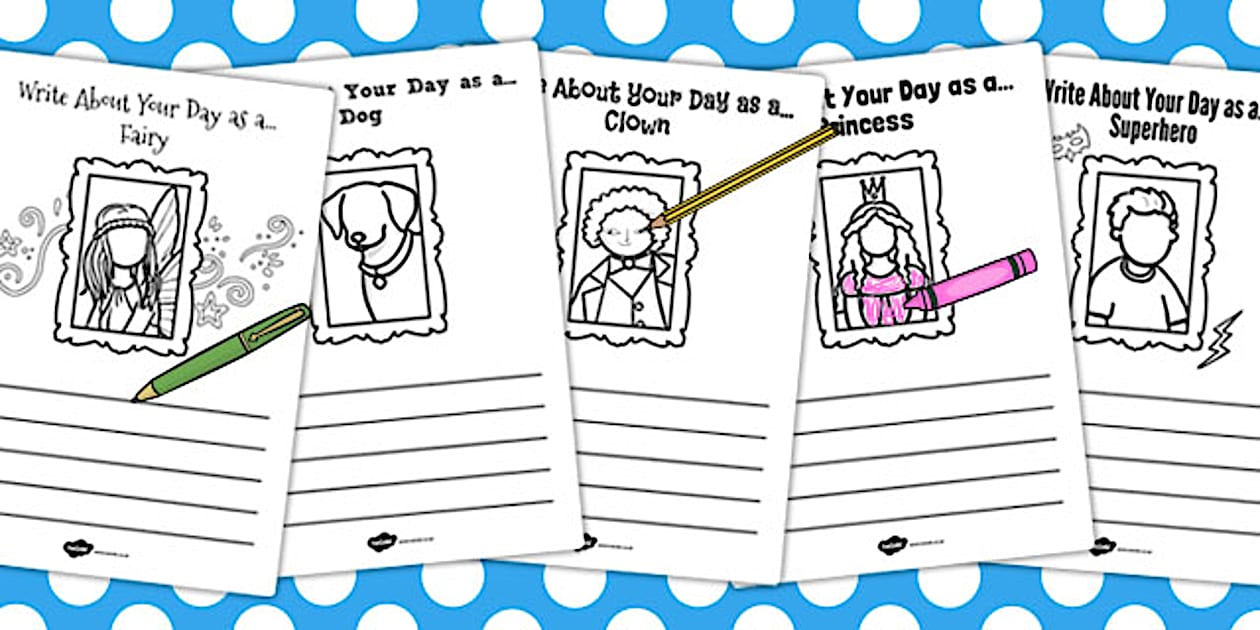 Write About Your Day as a Worksheet / Worksheet - Twinkl