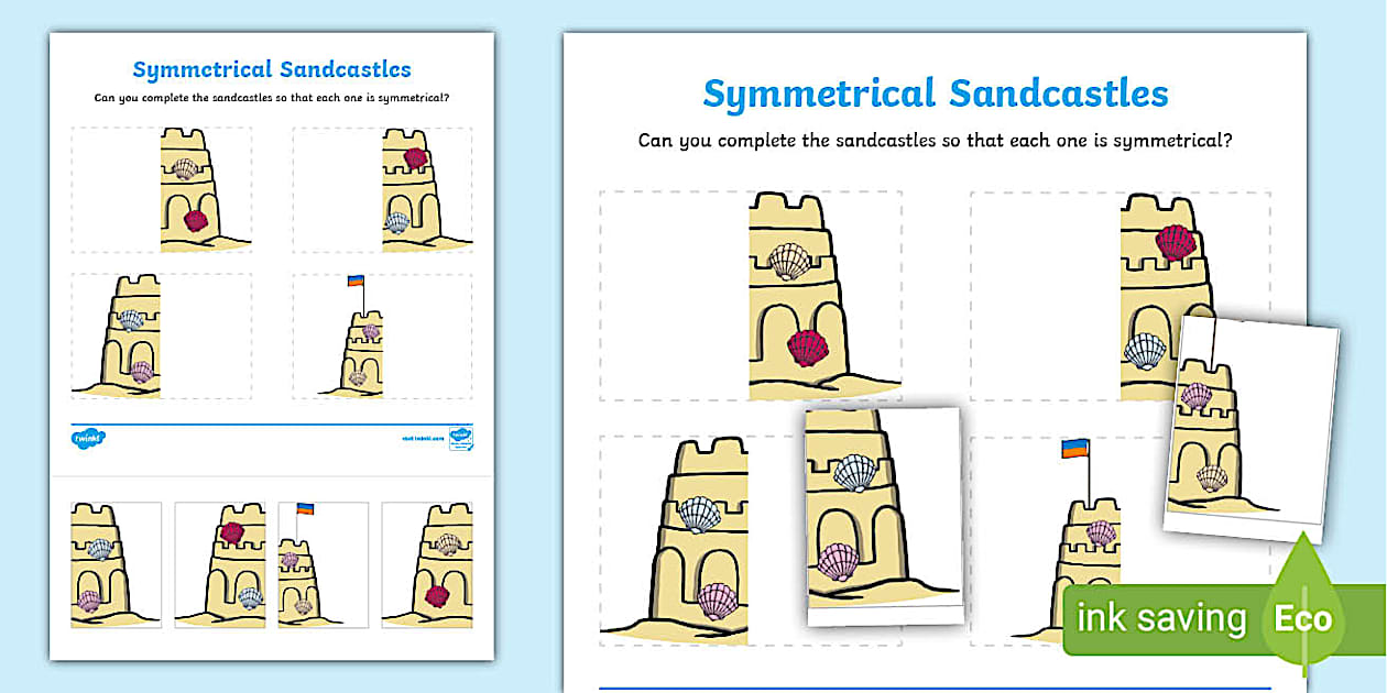 👉 Symmetrical Sandcastles Activity Sheet (teacher made)