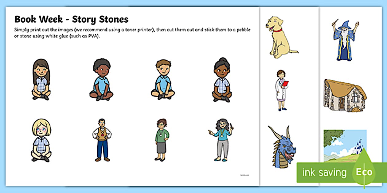 QLD Book Week Story Stone Cut-Outs (teacher made) - Twinkl