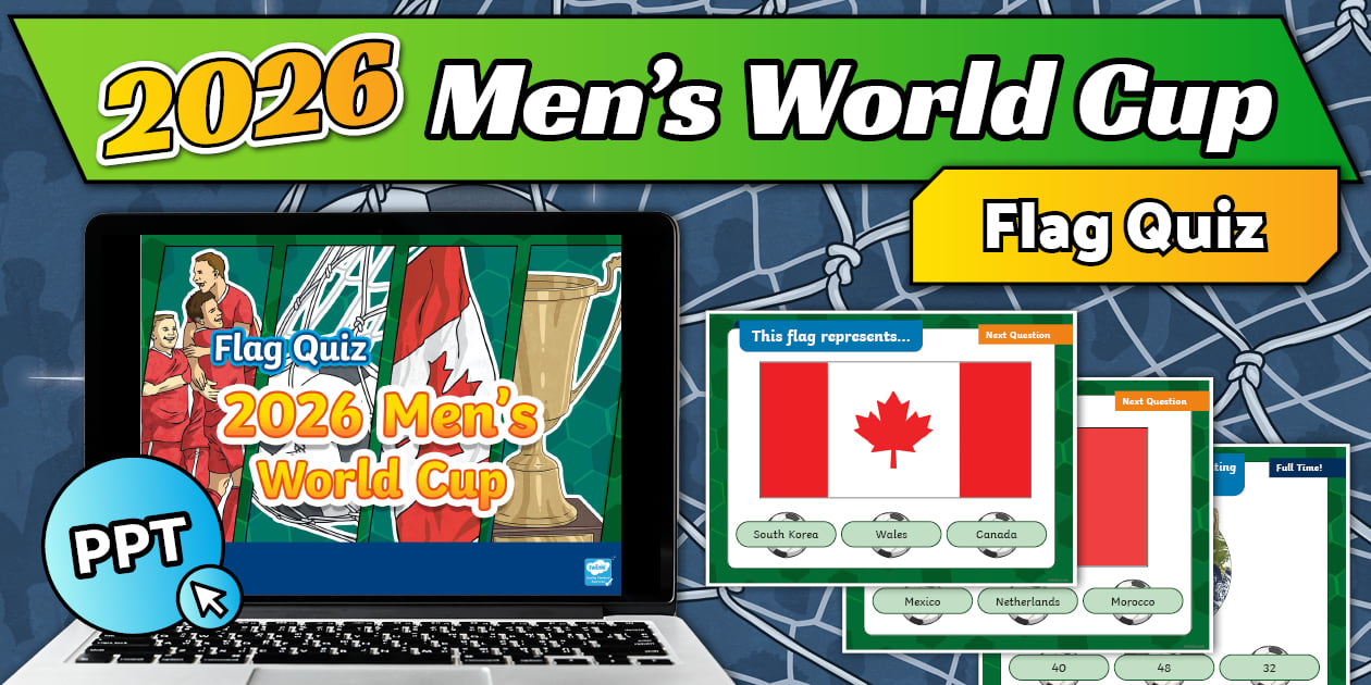 2026 Men's World Cup Flags PowerPoint Game