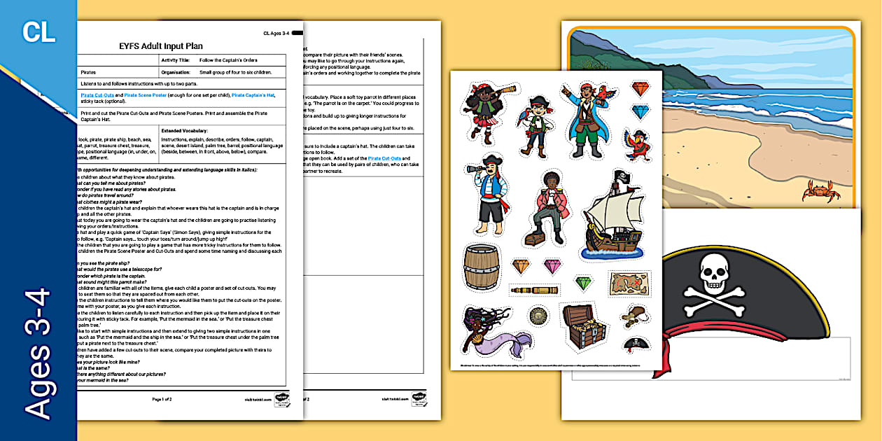 EYFS Follow Captain's Orders Adult Input Planning Pack