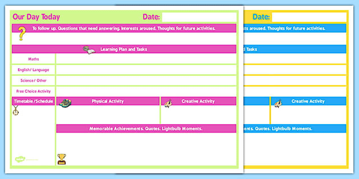 Daily 1 Child Planner (Teacher-Made) - Twinkl