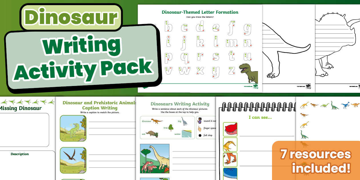 * NEW * Dinosaur Themed Writing Activity Pack