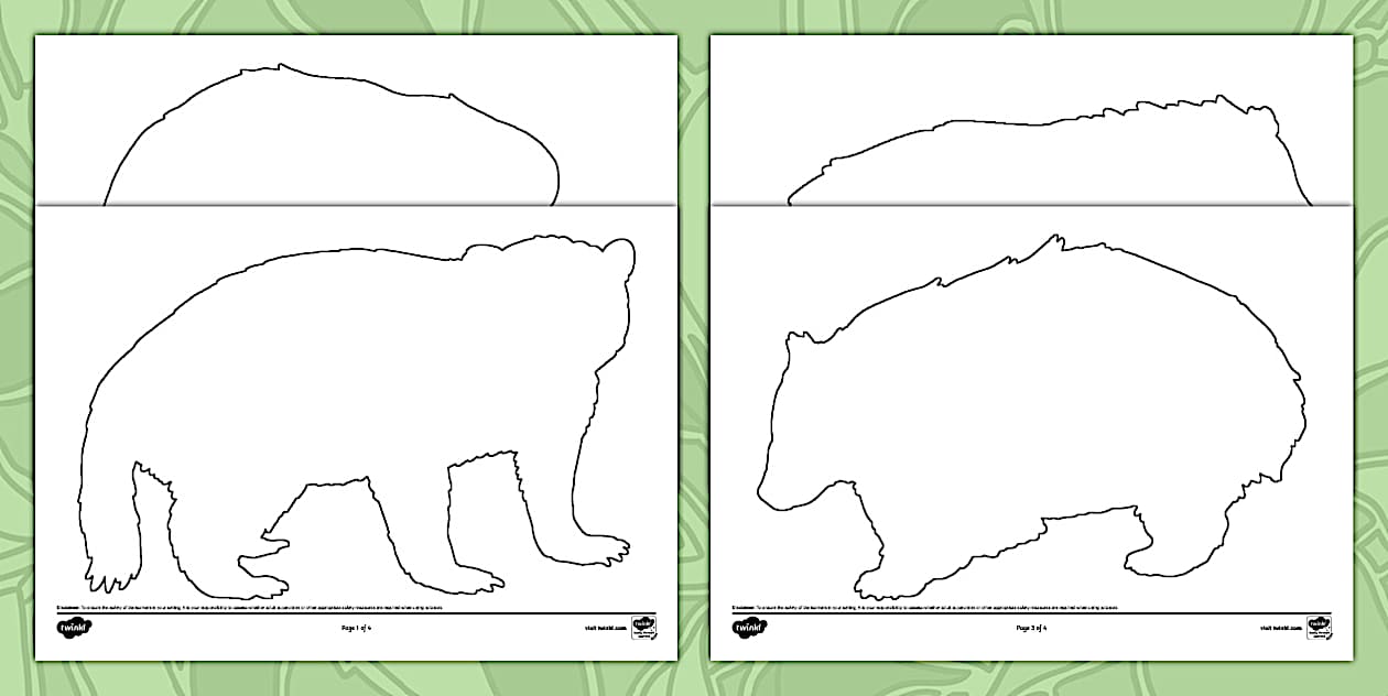 Badger Outline Cut-Outs - Twinkl Templates (teacher made)