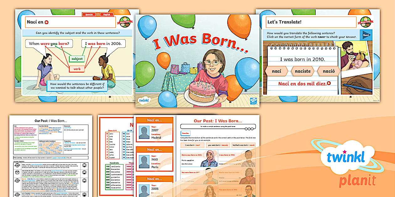 👉 PlanIt Year 5 Spanish Lesson: I Was Born... - Twinkl
