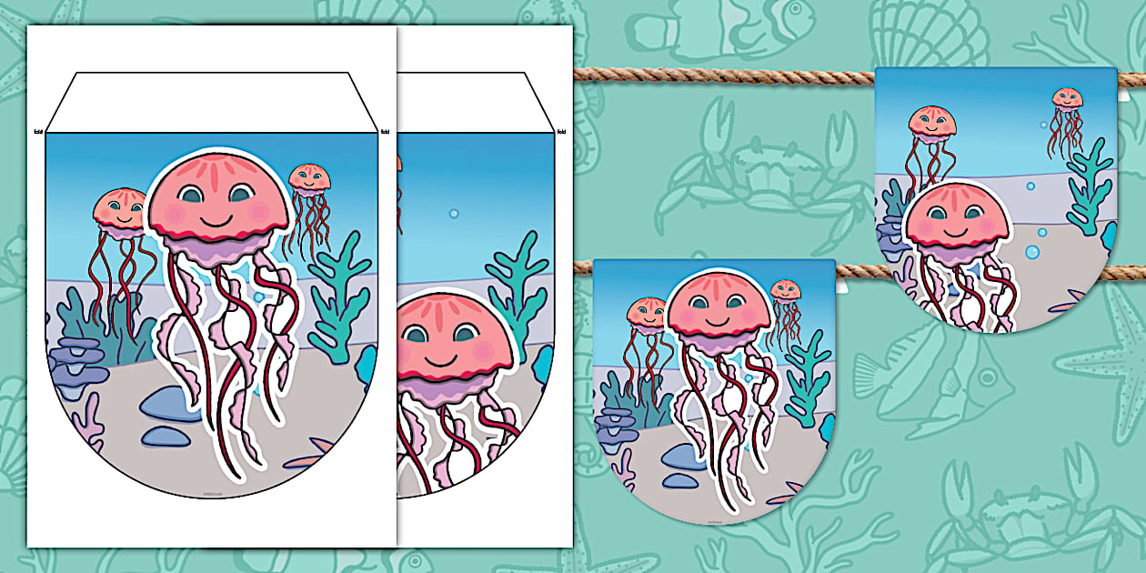 Jellyfish Display Bunting (Teacher-Made) - Twinkl