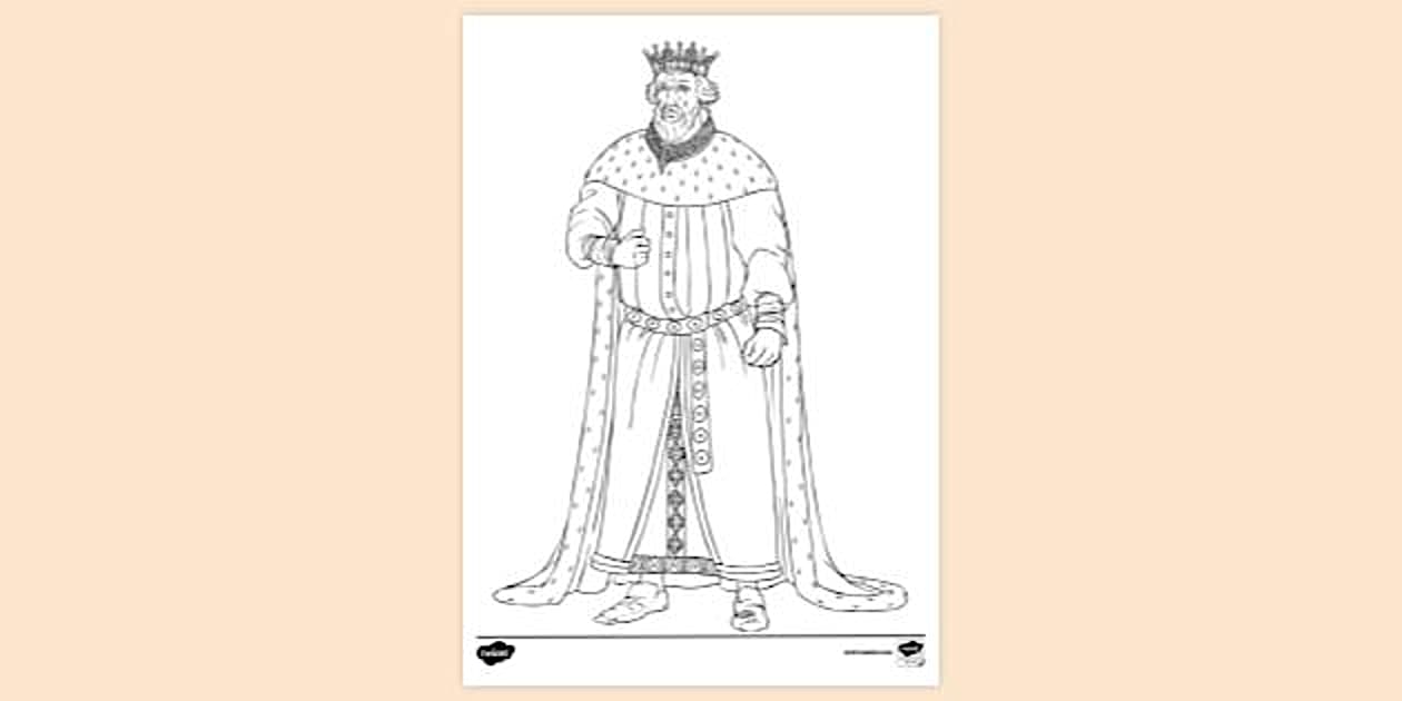 Henry iii Colouring Sheet (Teacher-Made) - Twinkl