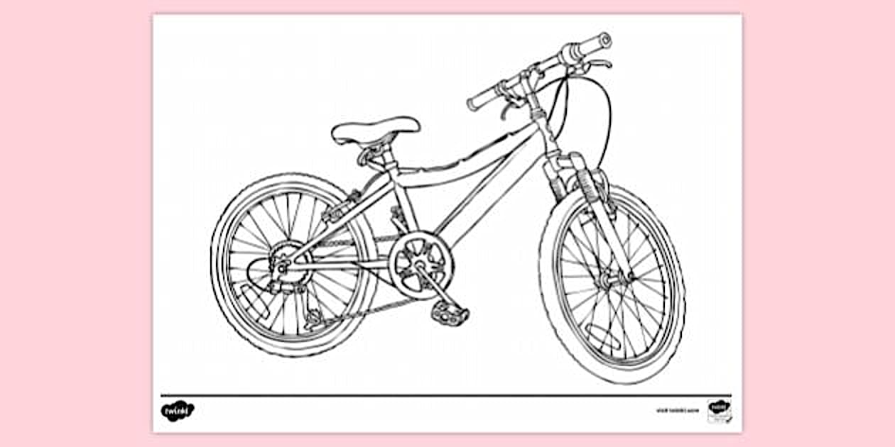 Bicycle Colouring Sheet | Colouring Sheets (teacher made)
