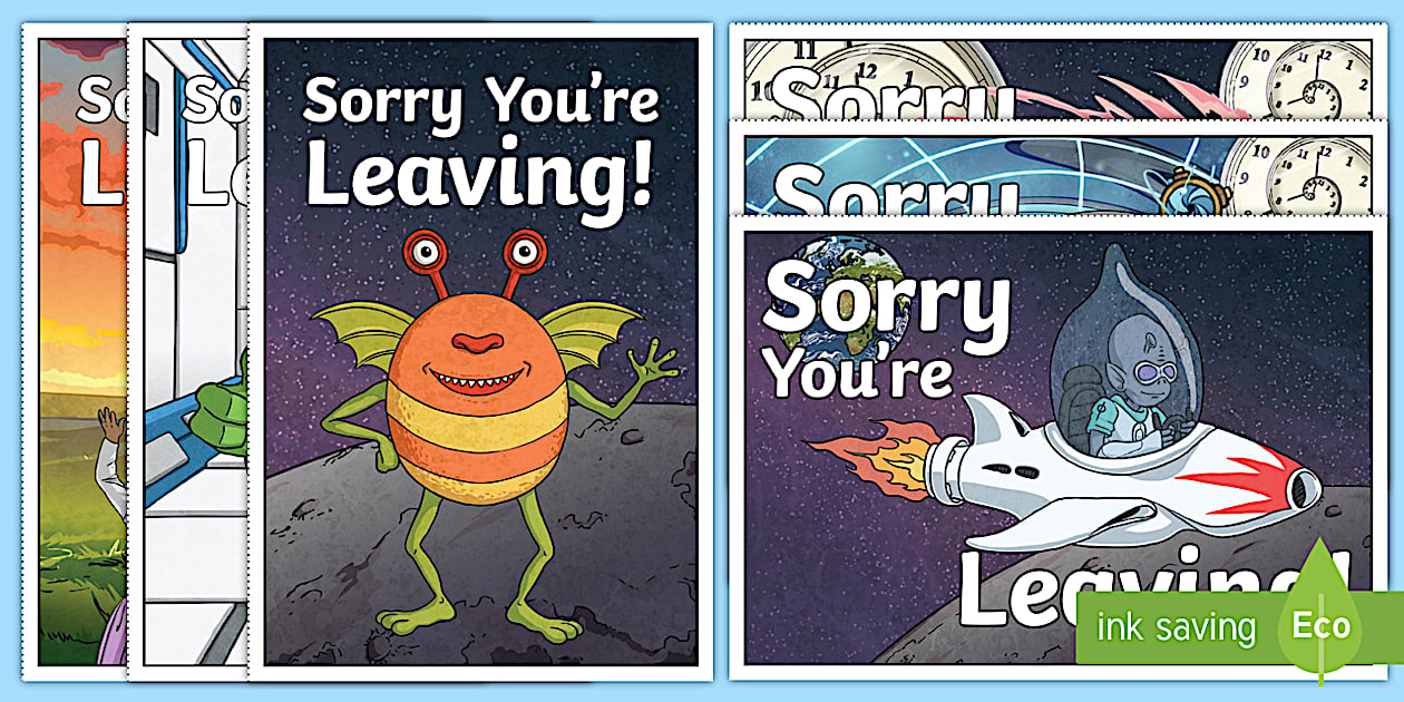 Sorry You're Leaving! Greetings Cards (teacher made)
