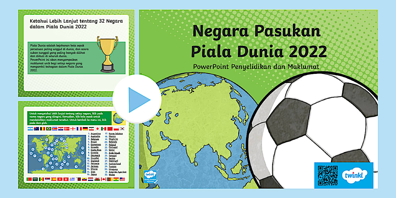 Negara Pasukan dan Senarai Juara Piala Dunia 2022 PowerPoint