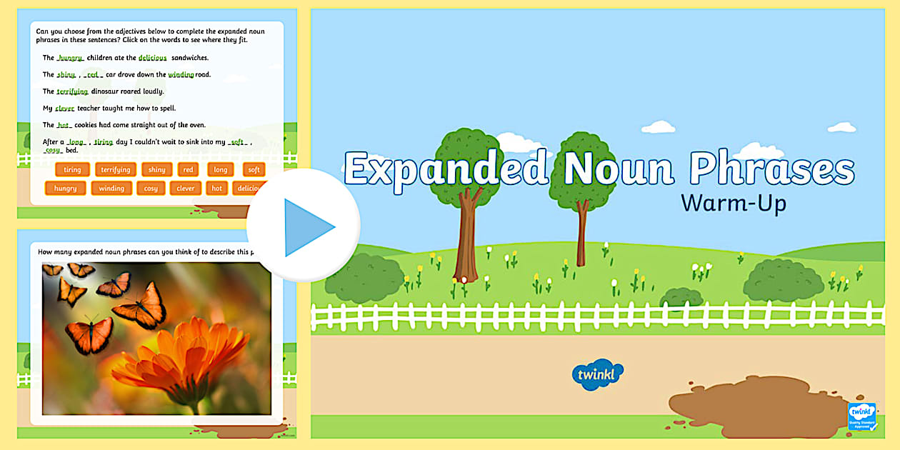 Year 2 Expanded Noun Phrases Warm-Up PowerPoint - KS1